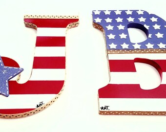 Patriotic letters | Etsy