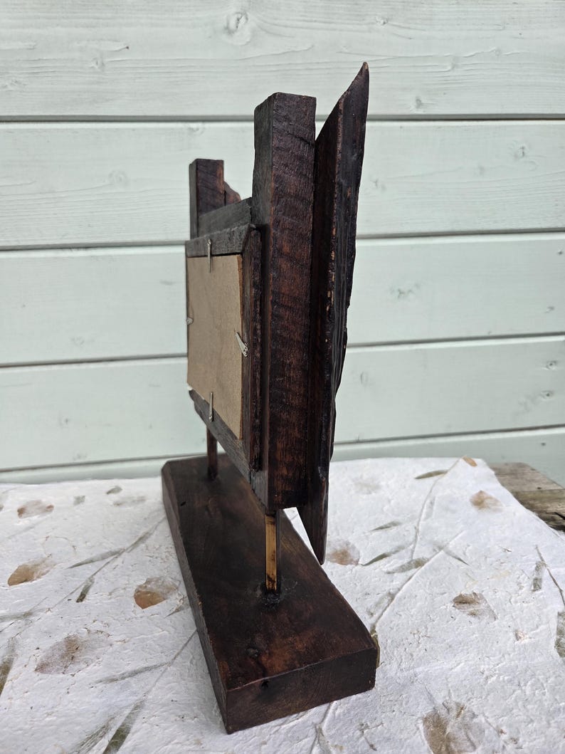 Rustic Reclaimed Teak Wood Frame, Handmade Free Standing Picture Frame ...