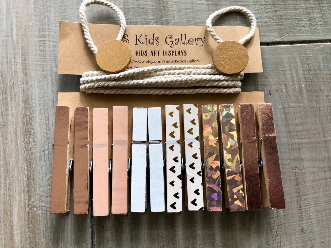 Rose Gold Clothesline Photo Display,clothespin Display, Baby Shower ...