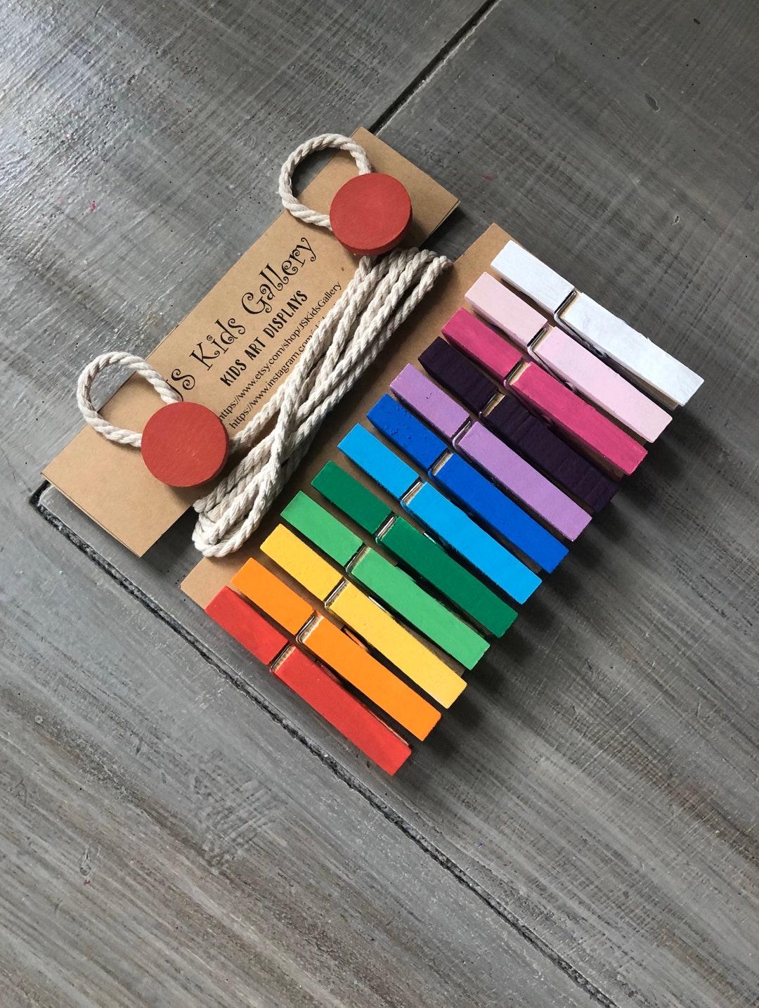 Rainbow Clothesline Artwork Display, Rainbow Art Work Display, Baby ...
