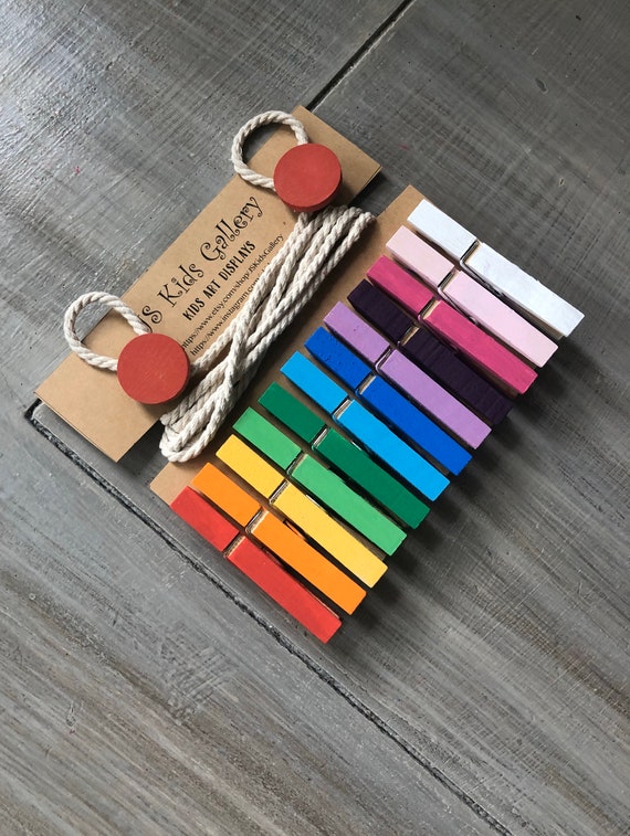 Rainbow Clothesline Artwork Display Rainbow Art Work Display | Etsy