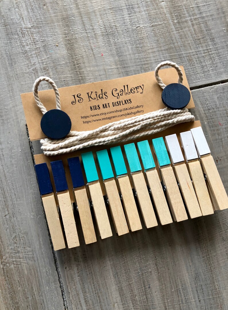 Nautical Clothesline Art Display Art Work Display Baby Boy - Etsy