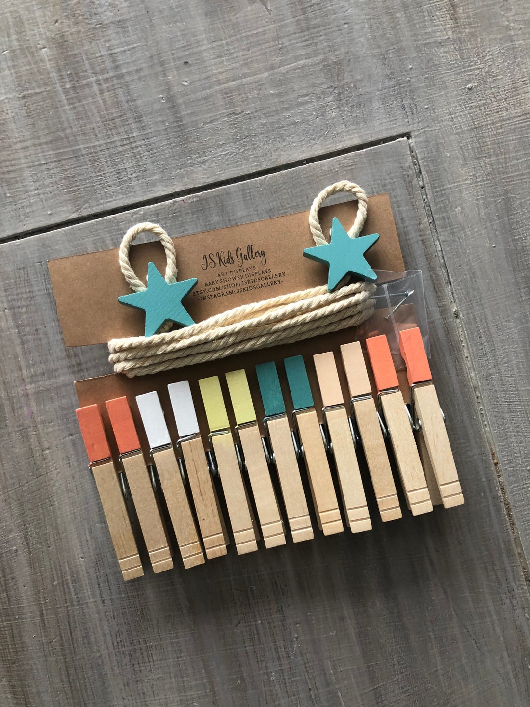 Boho Star Clothesline Artwork Display, Art Work Display, Baby Girl ...