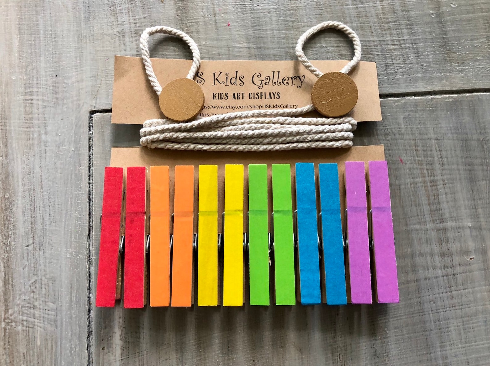 Rainbow Clothesline Photo Display Clothespin Display Photo - Etsy