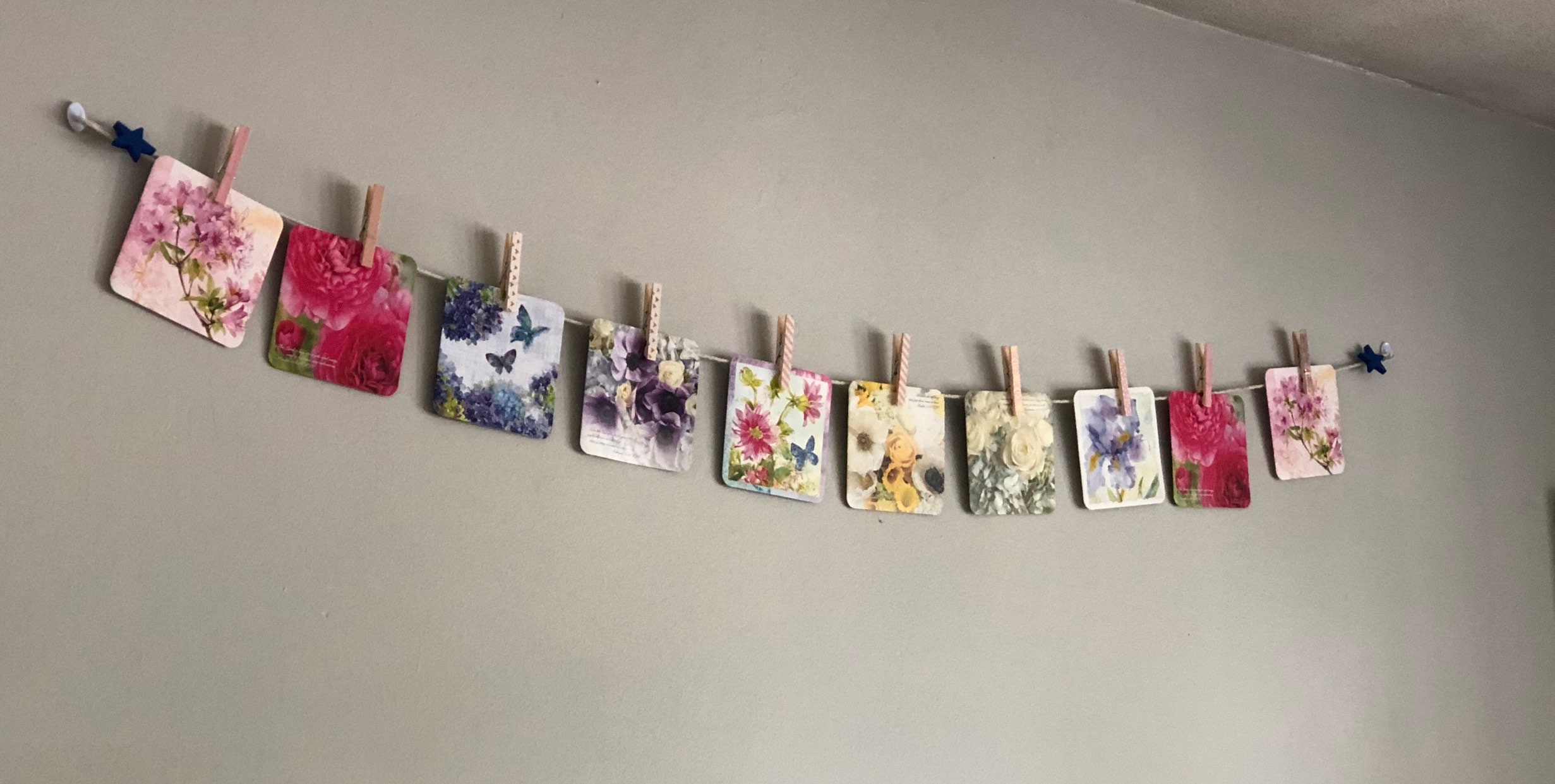 Star Clothesline Artwork Display Rainbow Art Work Display - Etsy