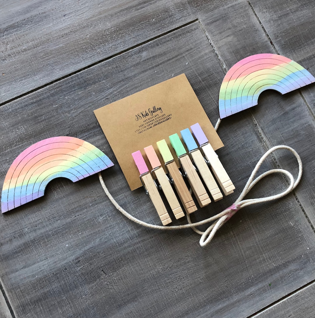 Sparkly Rainbow Kids Art Display, Kids Art Display, Children's Art Work ...