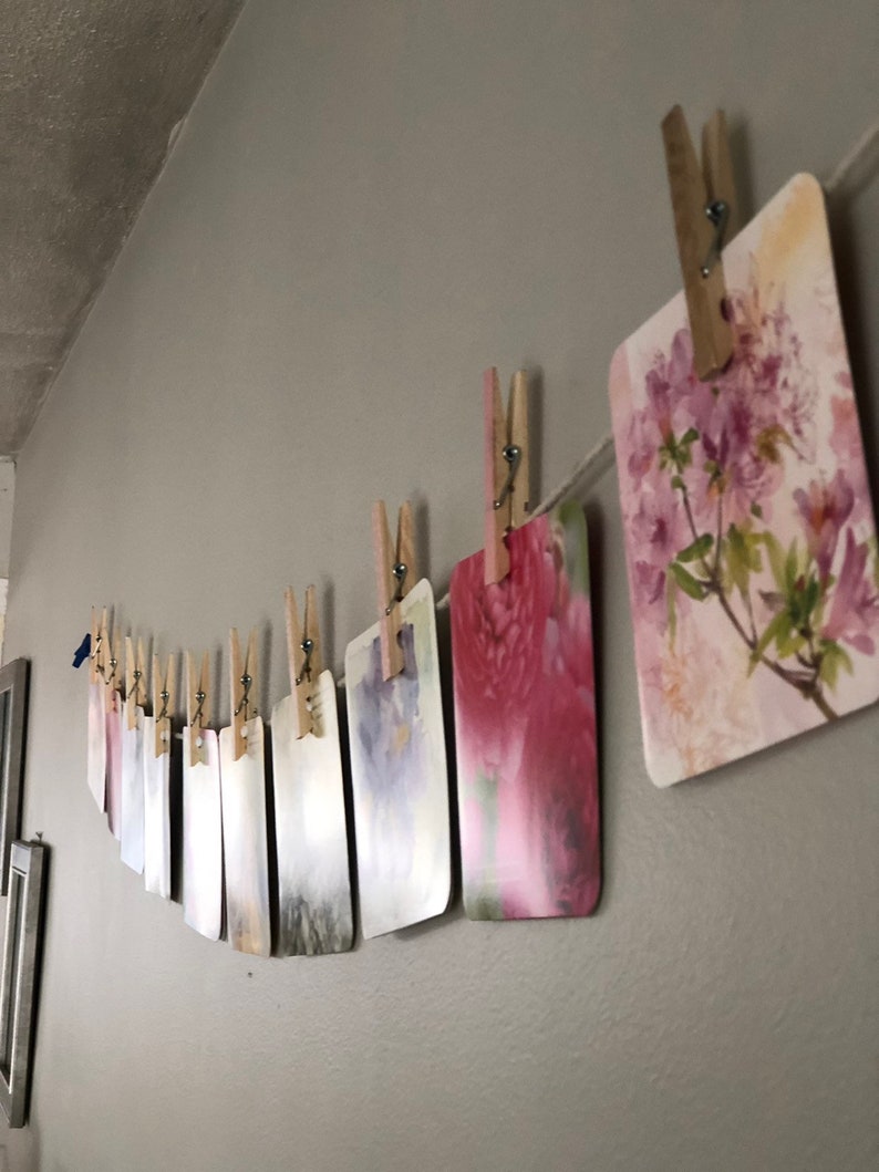 Rainbow Clothesline Photo Display Clothespin Display Photo | Etsy