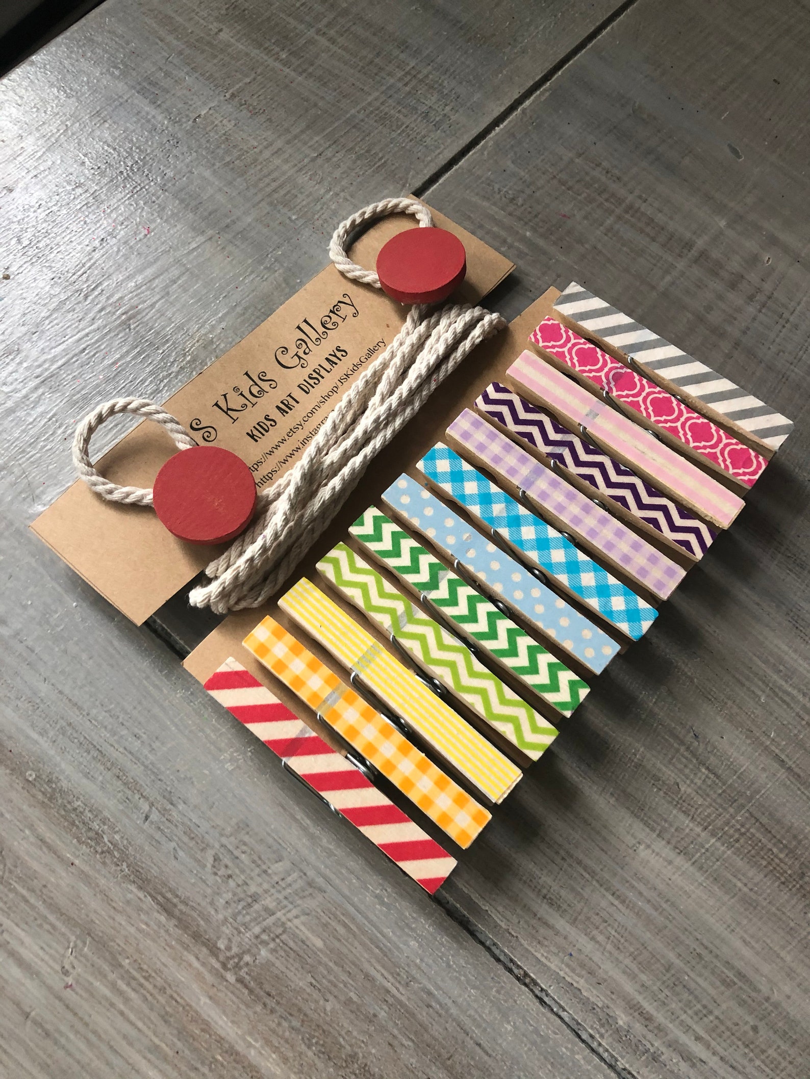 Rainbow Clothesline Photo Display Clothespin Display Photo | Etsy