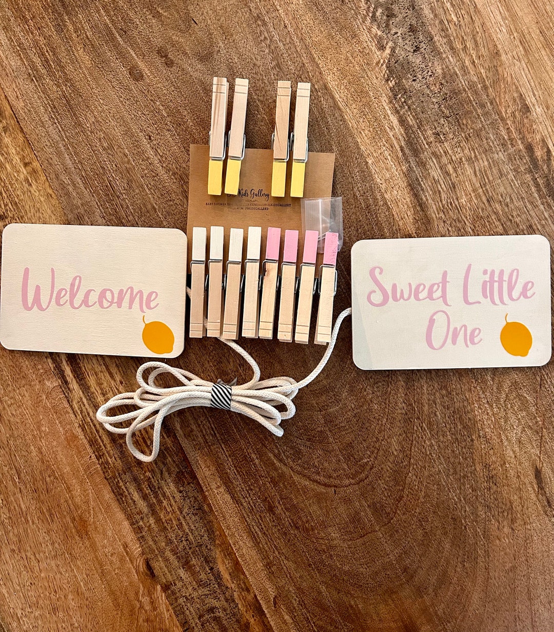 Baby Girl Shower Onesie Clothesline Display, Baby Clothes Display for a ...