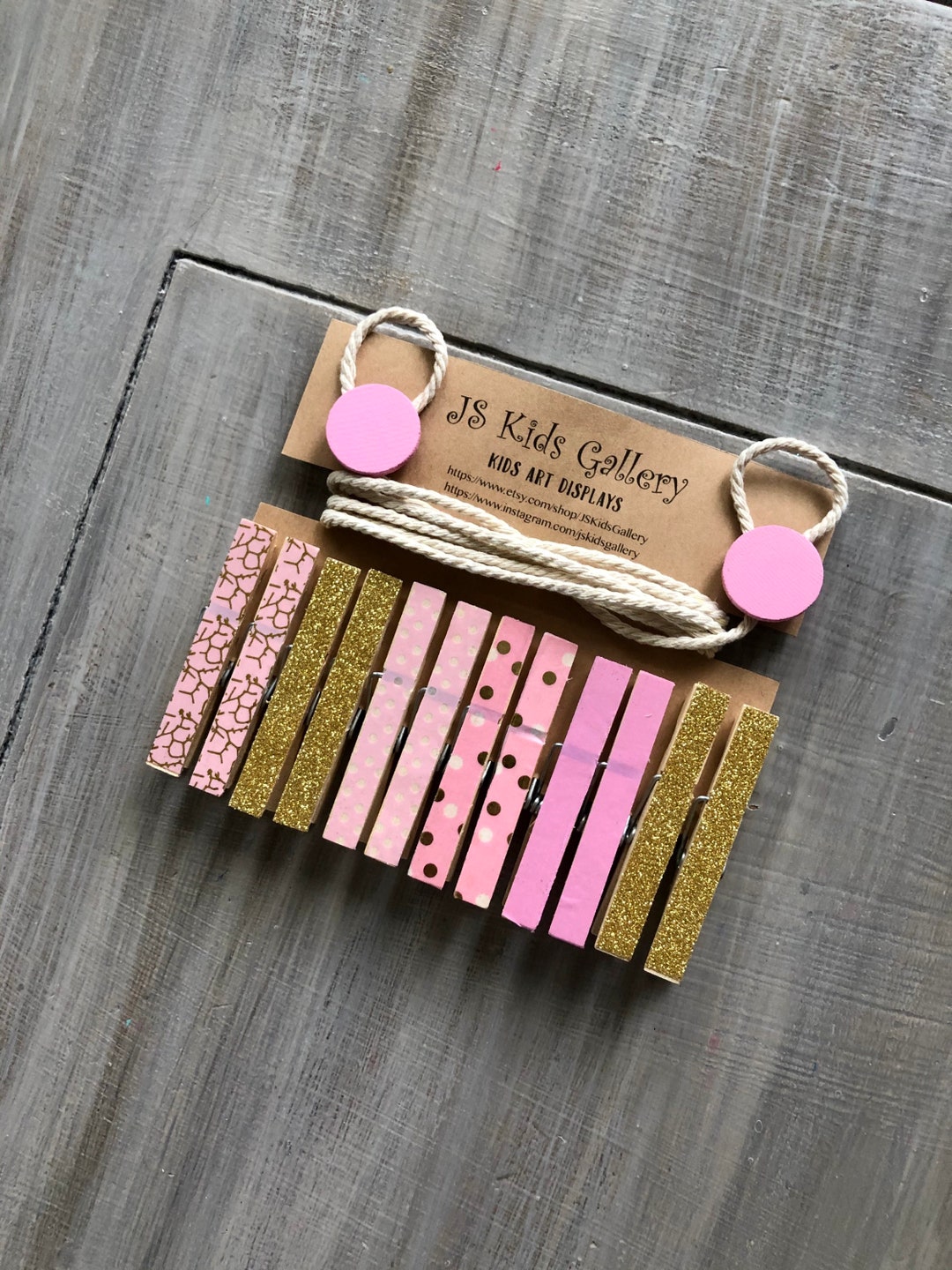 Clothesline Photo Display, Clothespin Display, Photo Hanger, Kids Art ...