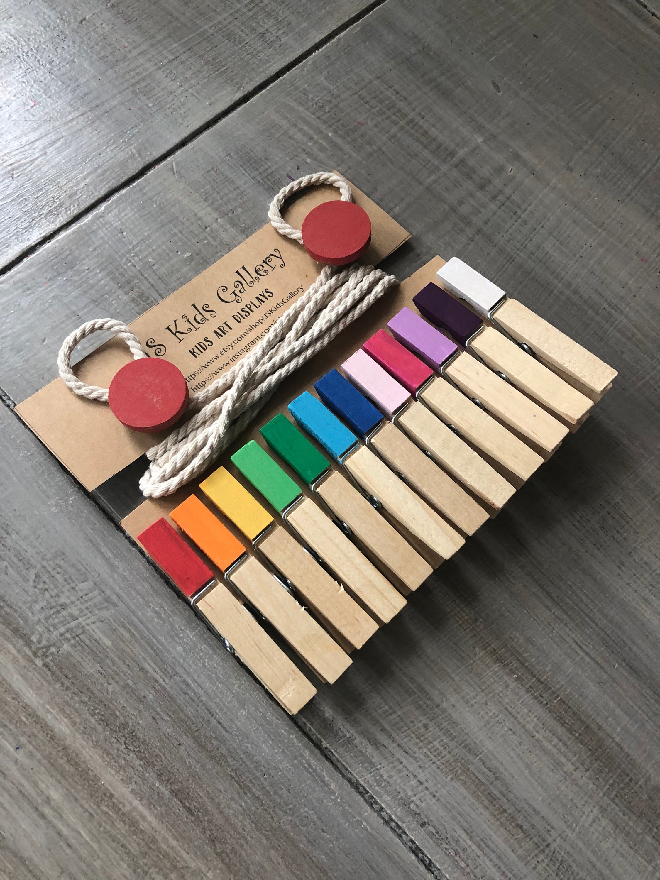 Rainbow Clothesline Artwork Display, Rainbow Art Work Display, Baby ...