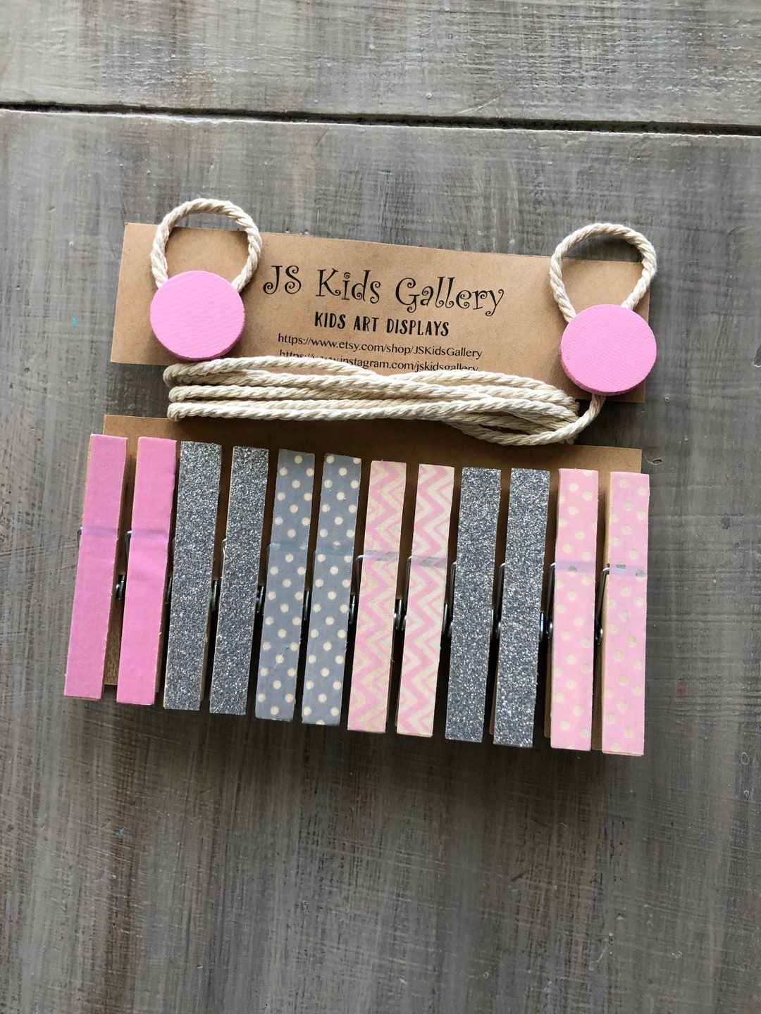 Clothesline Photo Display, Clothespin Display, Photo Hanger, Kids Art ...