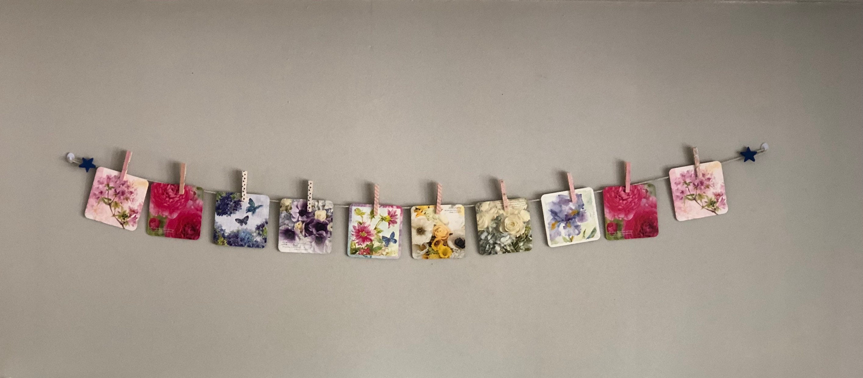 Star Clothesline Artwork Display Rainbow Art Work Display - Etsy