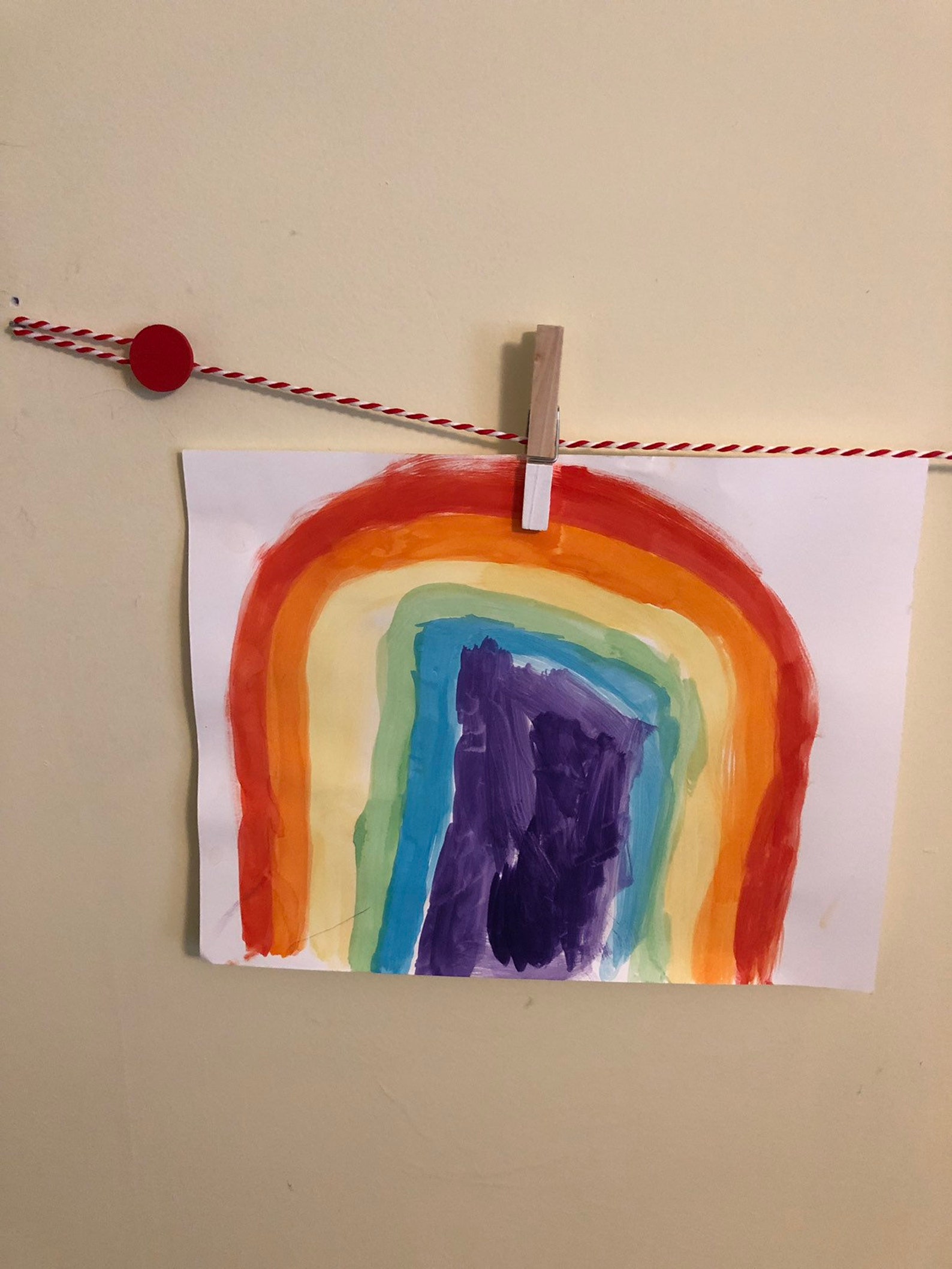 Rainbow Clothesline Artwork Display, Rainbow Art Work Display, Baby ...
