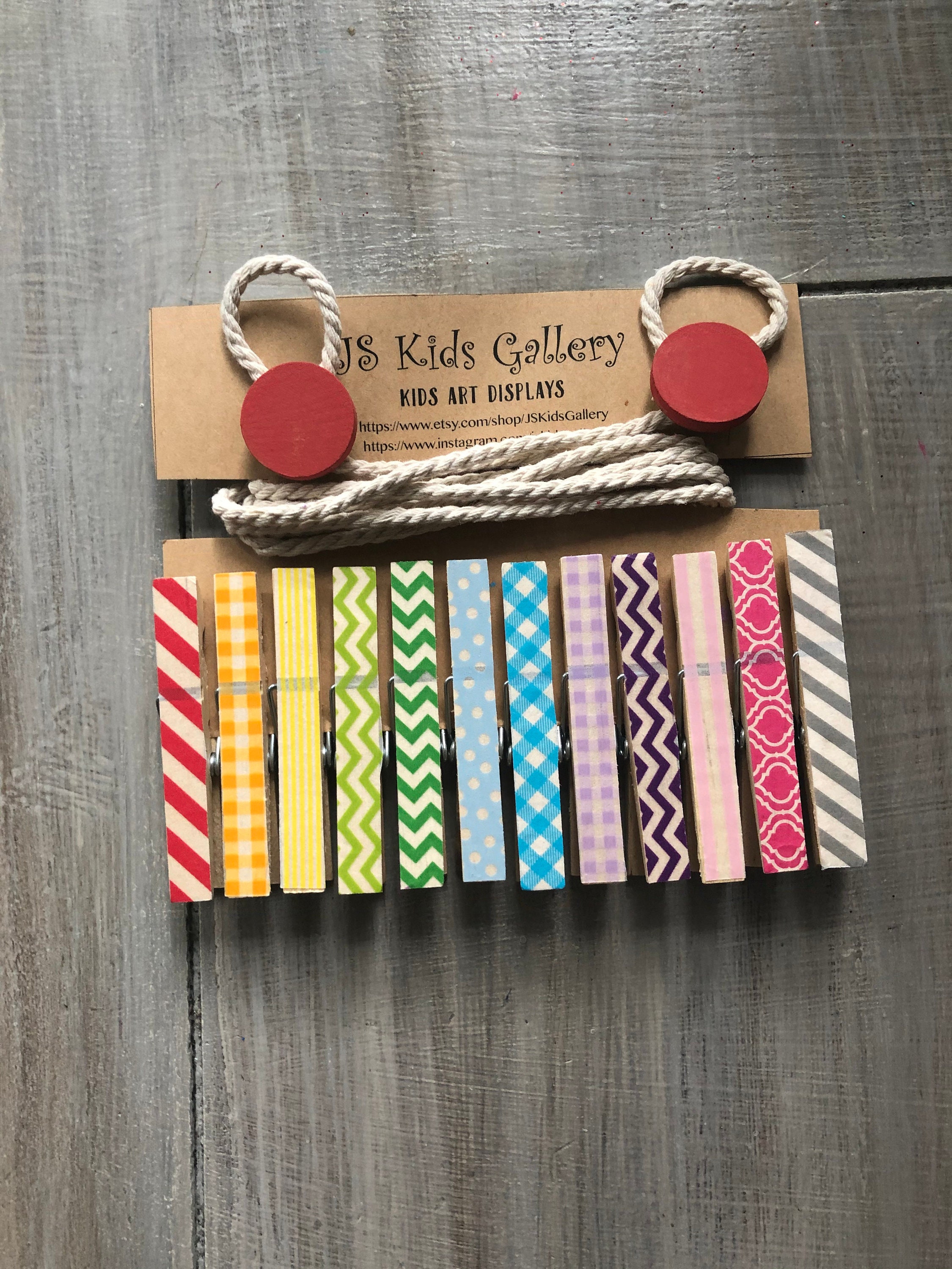 Rainbow Clothesline Photo Display Clothespin Display Photo | Etsy