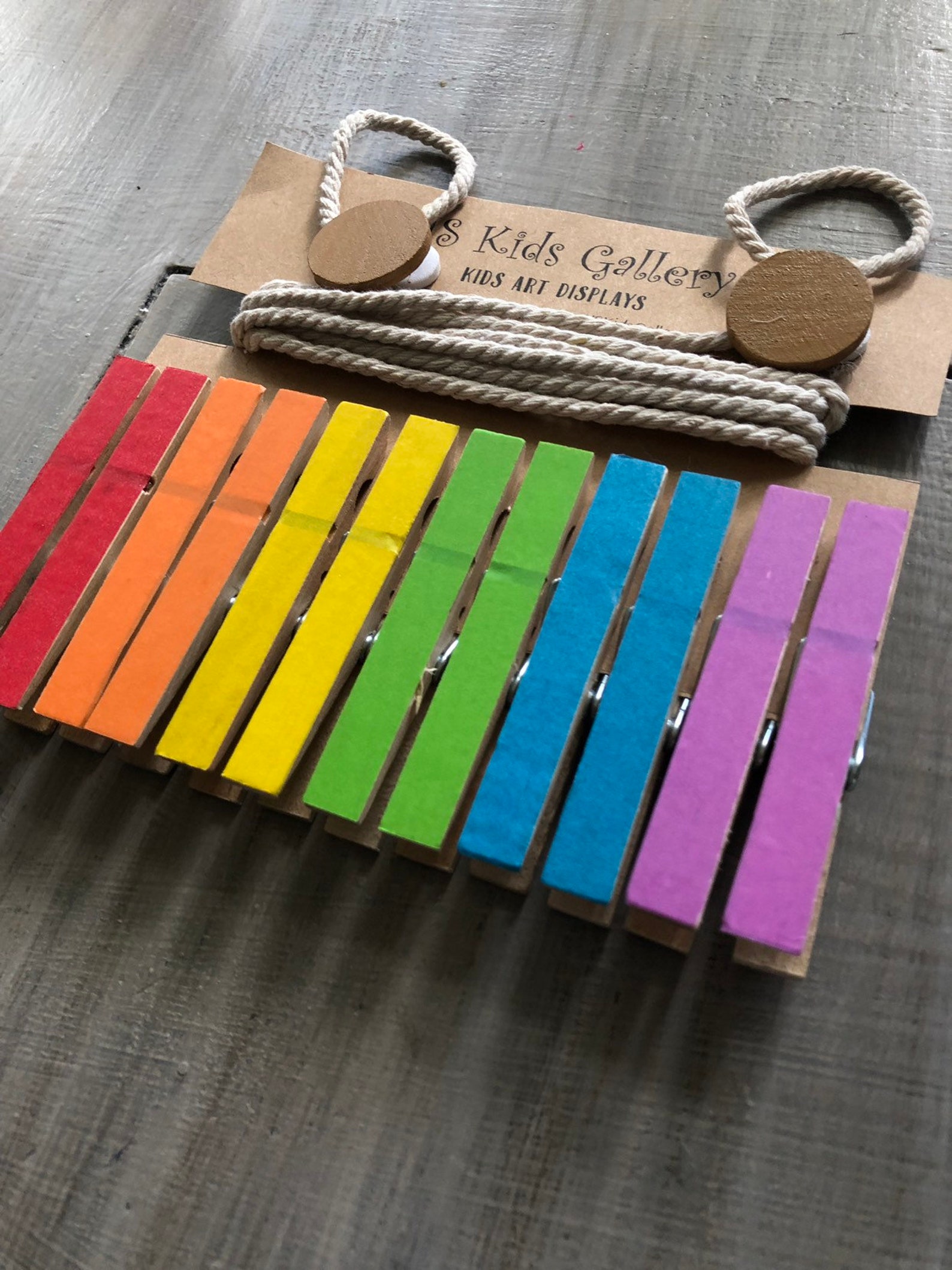 Rainbow Clothesline Photo Display Clothespin Display Photo - Etsy