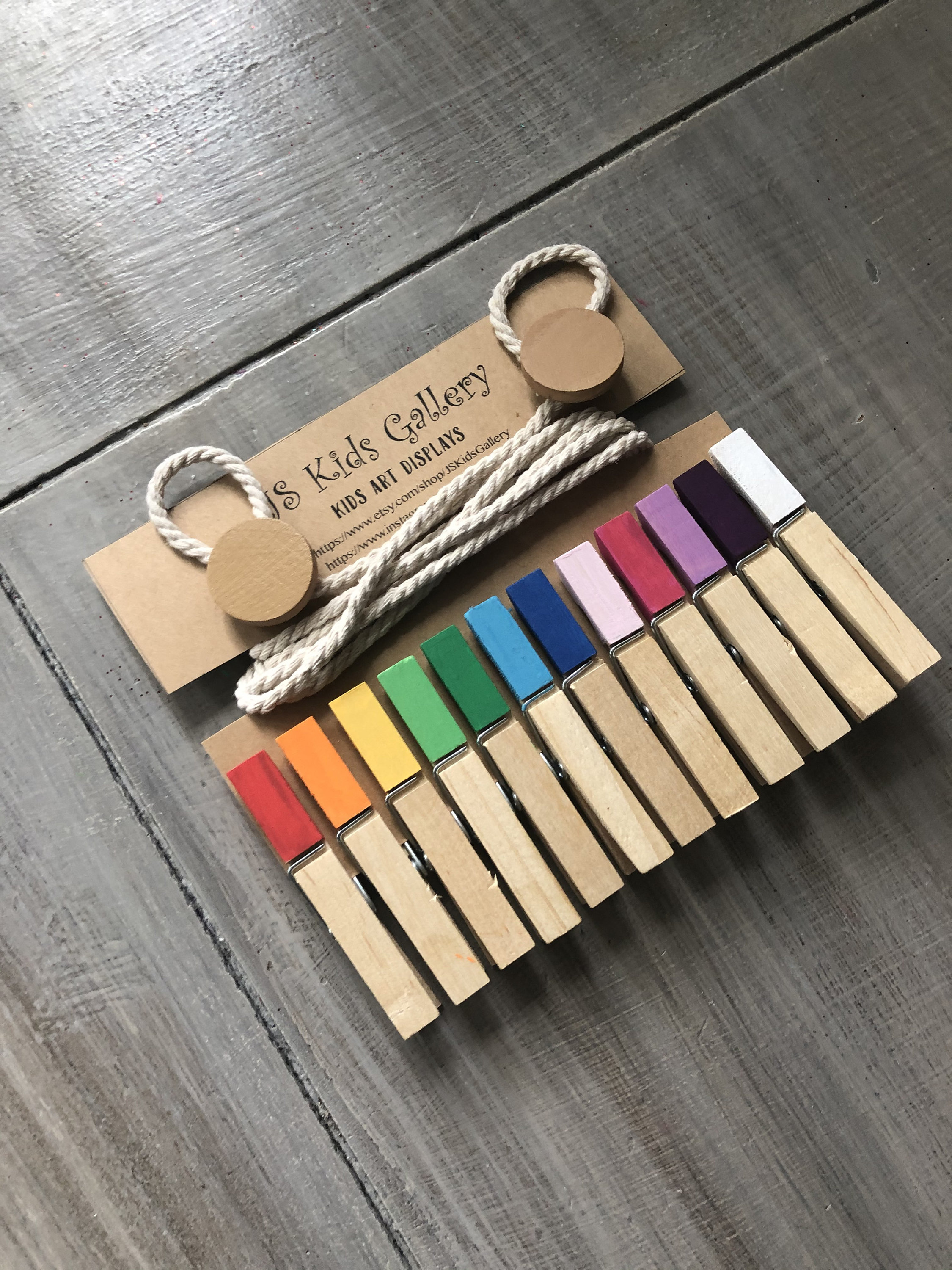 Rainbow Clothesline Artwork Display, Rainbow Art Work Display, Baby ...