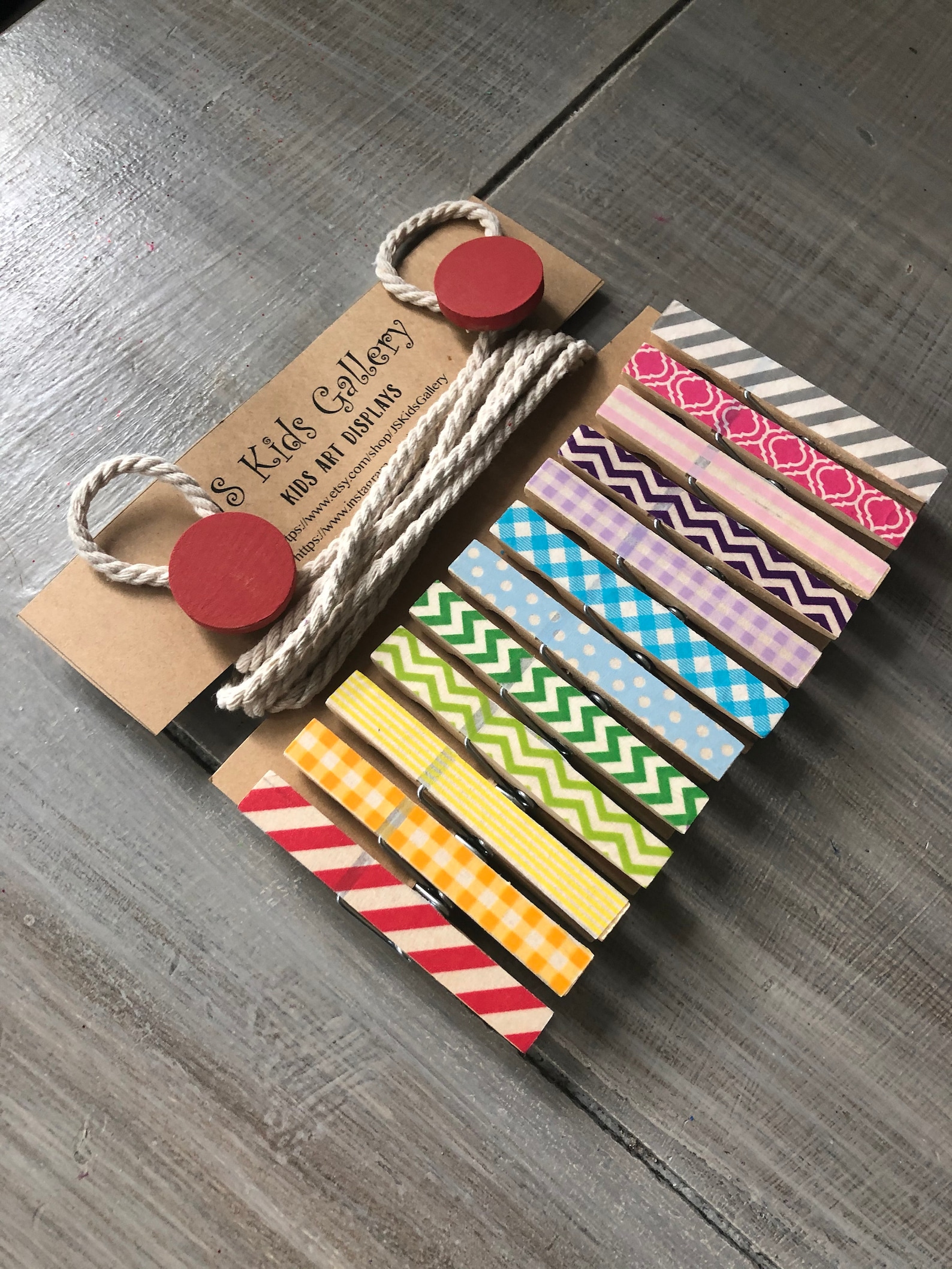 Rainbow Clothesline Photo Display Clothespin Display Photo | Etsy