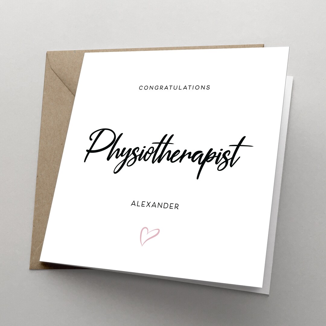 Personalised Congratulations Graduation Physiotherapist Card, New Job ...