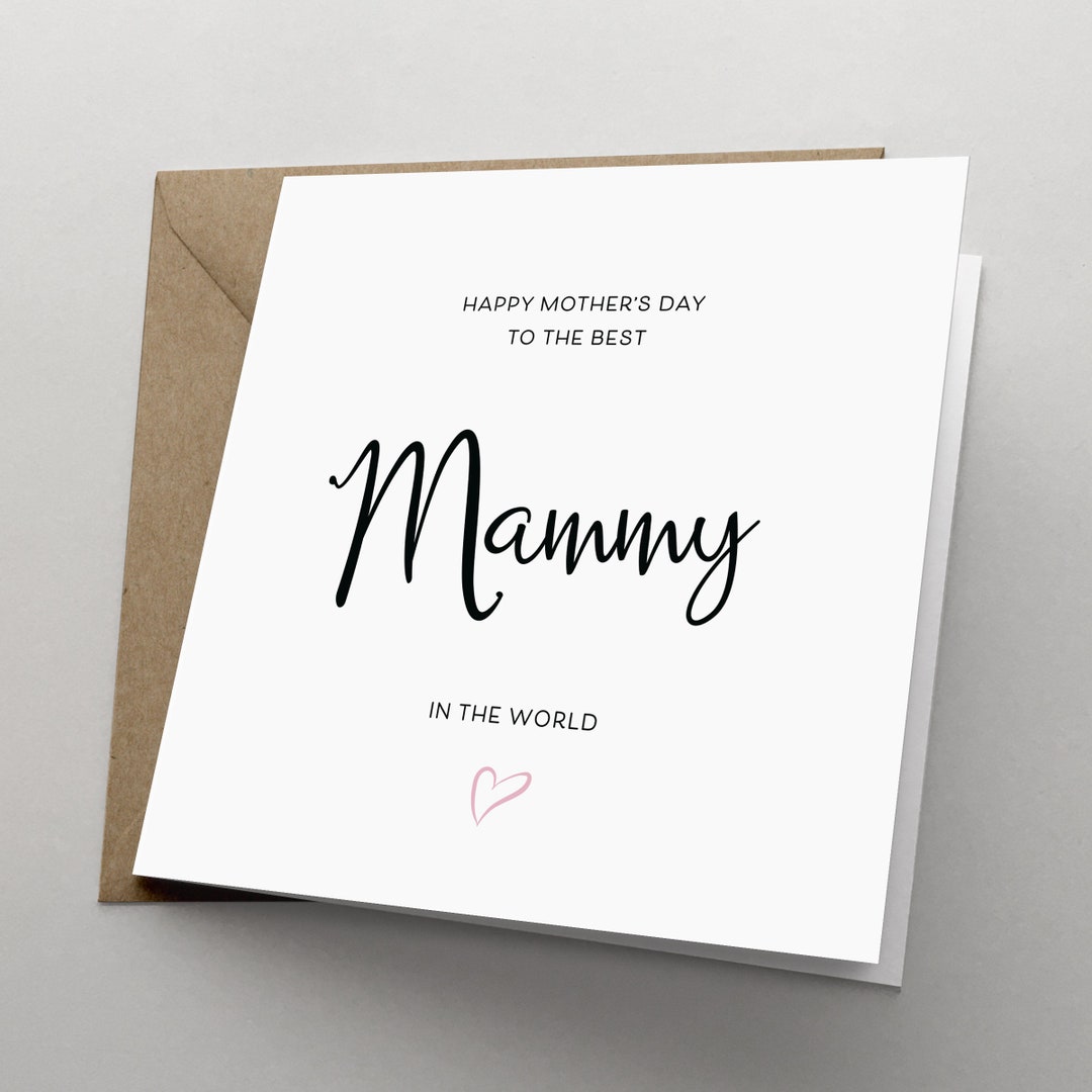 Mammy Mother's Day Card Personalised, Mammy Card, Happy Mothers Day to ...