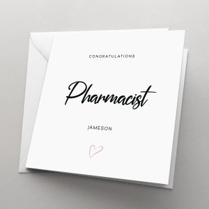 Personalised Congratulations Graduation Pharmacist Card New - Etsy
