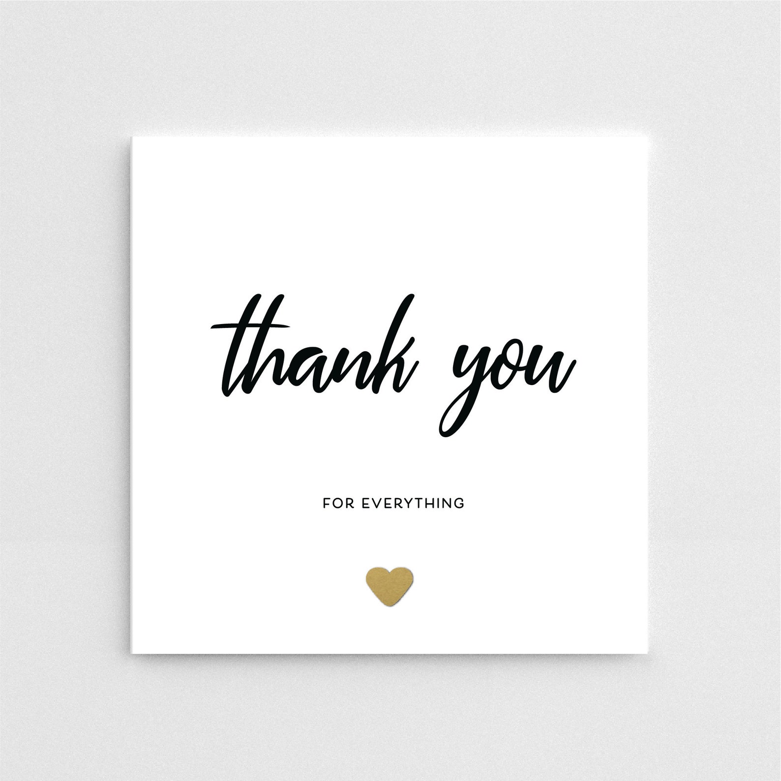 Thank You for Everything Card Heart Embellishment for - Etsy