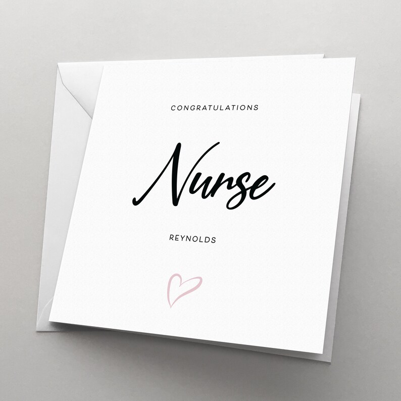 New Nurse Personalised Congratulations Nurse Card, New Job Nurse Card ...