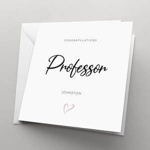 Personalised Congratulations Professor Card, Congratulations Professor ...