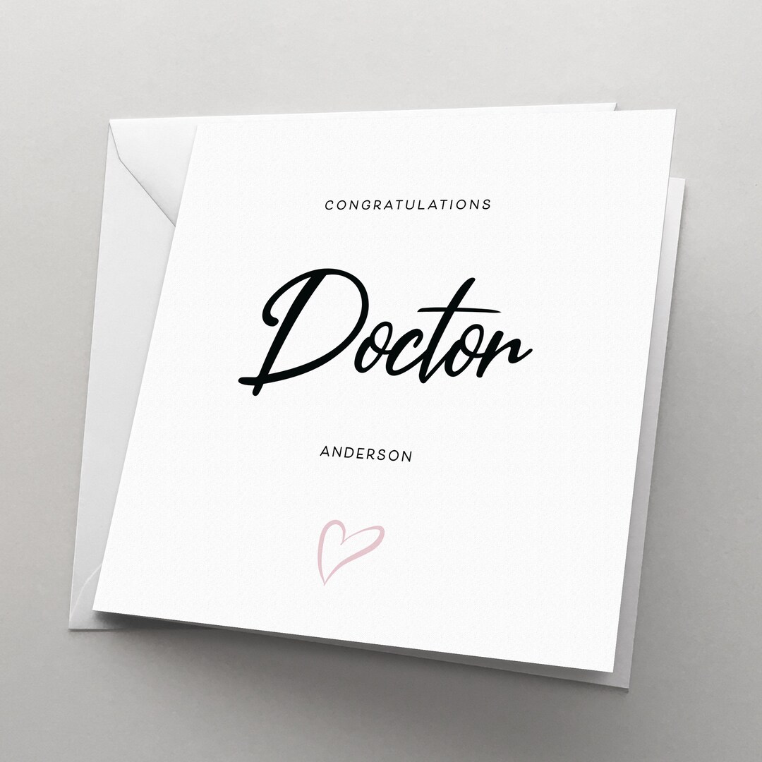 Personalised Congratulations Doctor Card, New Job Doctor Card ...