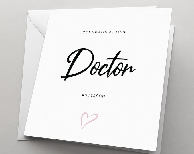 Personalised Congratulations Doctor Card, New Job Doctor Card ...