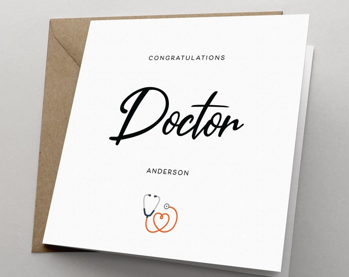 DOCTOR GRADUATION Card. Congratulations Medical Student Card. New ...