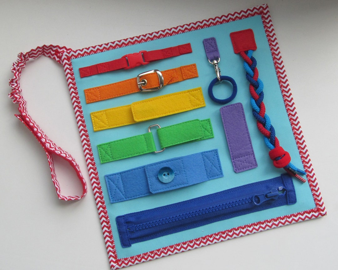 Fidget Activity Board Sensory Activity Fine Motor Skills Zipper and ...