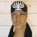 Hebrew Headwear Israelite Mitre Gold Menorah Hebrew Bandana Paleo ...