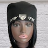 Hebrew Headwear Israelite Mitre Gold Menorah Hebrew Bandana Paleo ...