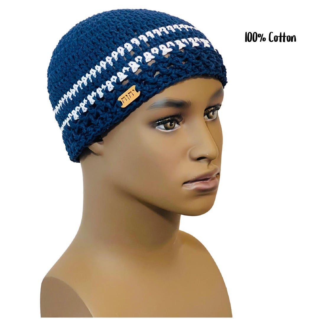 Yah Cotton Beanie Hat for Men Women, Jewish Kippah, Hebrew Isrealite ...