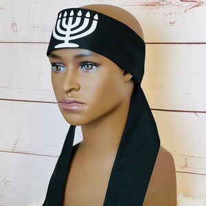 Hebrew Headwear Israelite Mitre Gold Menorah Hebrew Bandana Paleo ...