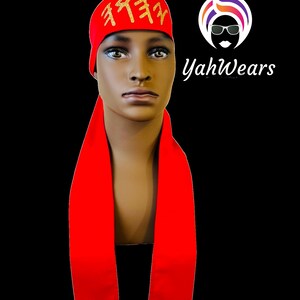 Handmade Mitre Head Wrap, Red Israelite Headwrap, Turban for Men ...