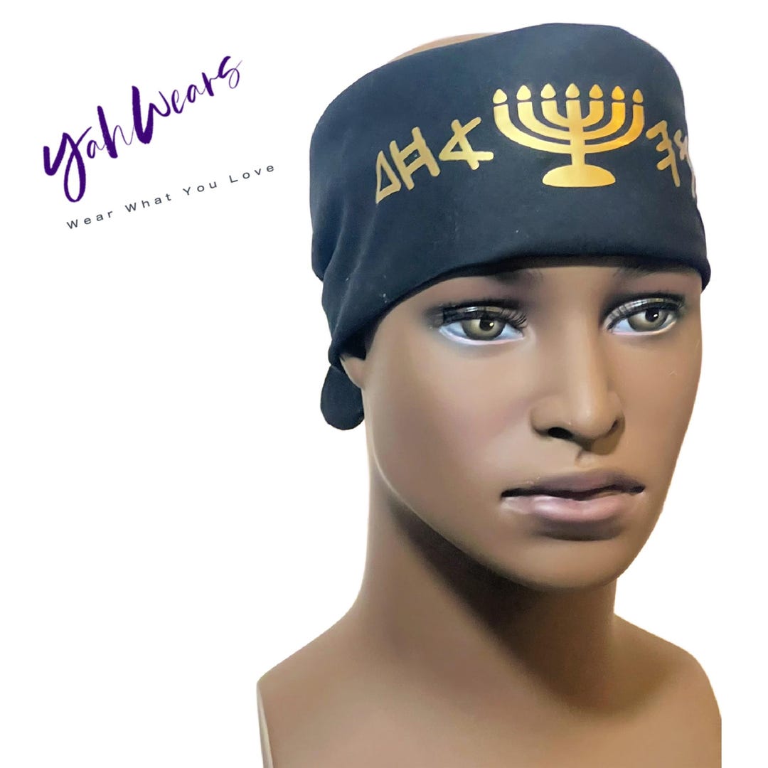 Paleo Hebrew Headband Bandana, Bible Clothing, Religious Jewish Hair ...