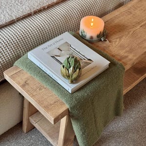 Rustic Bed End Table With Angled Legs and Lower Shelf - Etsy UK
