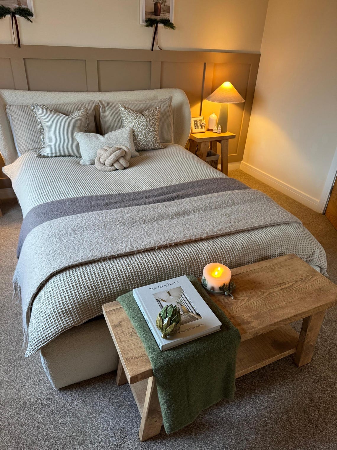 Rustic Bed End Table With Angled Legs and Lower Shelf - Etsy UK
