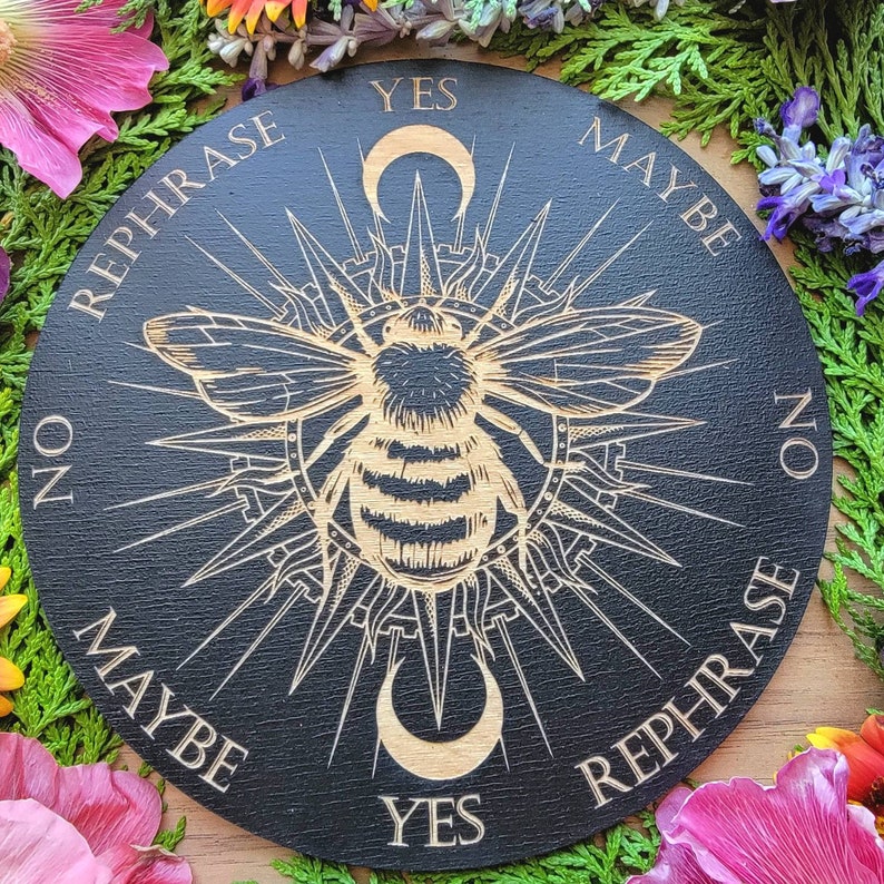 Bee the Sun Wood Pendulum Board | Laser Engraved | Divination | Altar ...