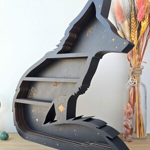 Wood Sitting Fox Shelf | Crystal Shelf | Oddities Display | Crystal ...