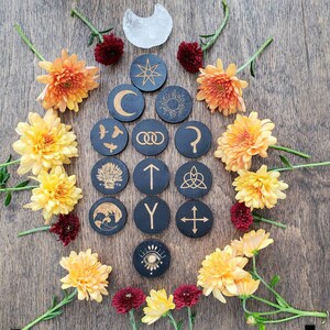 Hecate Witch Rune Wood Box| 13 Witch Runes | Hekate | Black Painted ...
