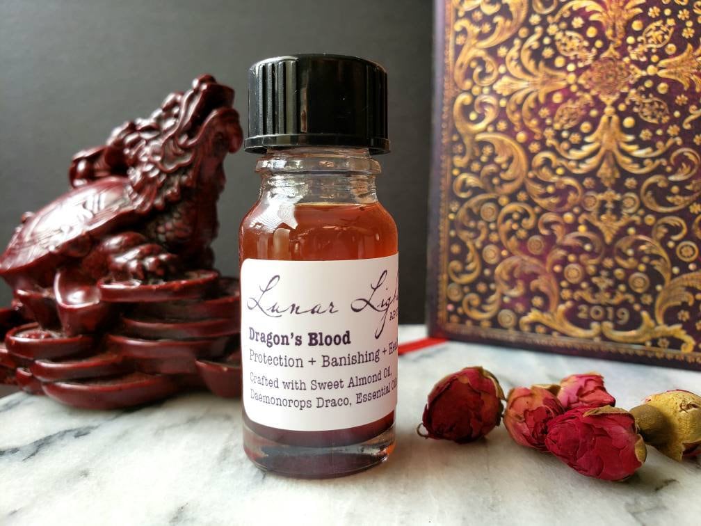 Dragon's Blood Protection Oil Daemonorops Draco Resin | Etsy