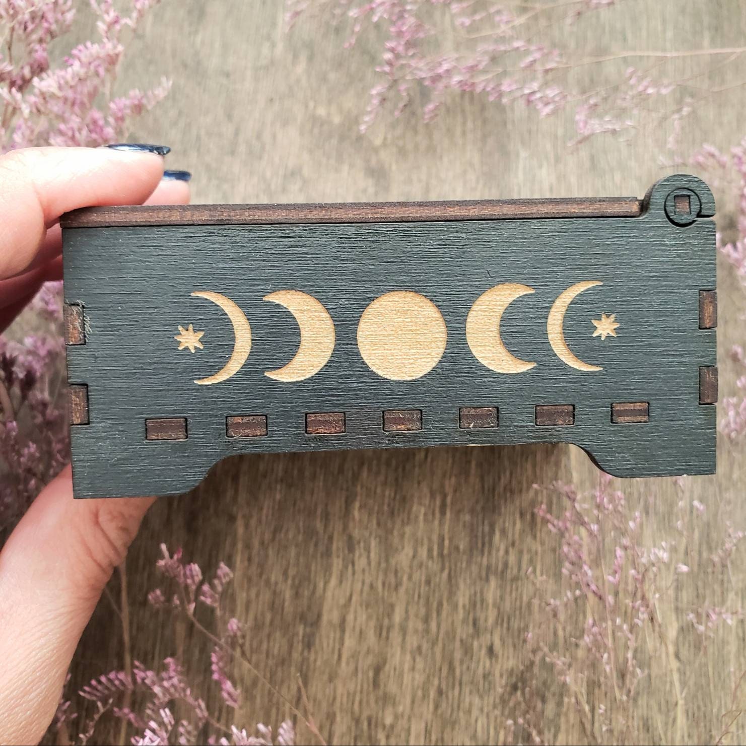 Dragon & Phoenix Rune Box 13 Witch Runes Black Painted Wood | Etsy