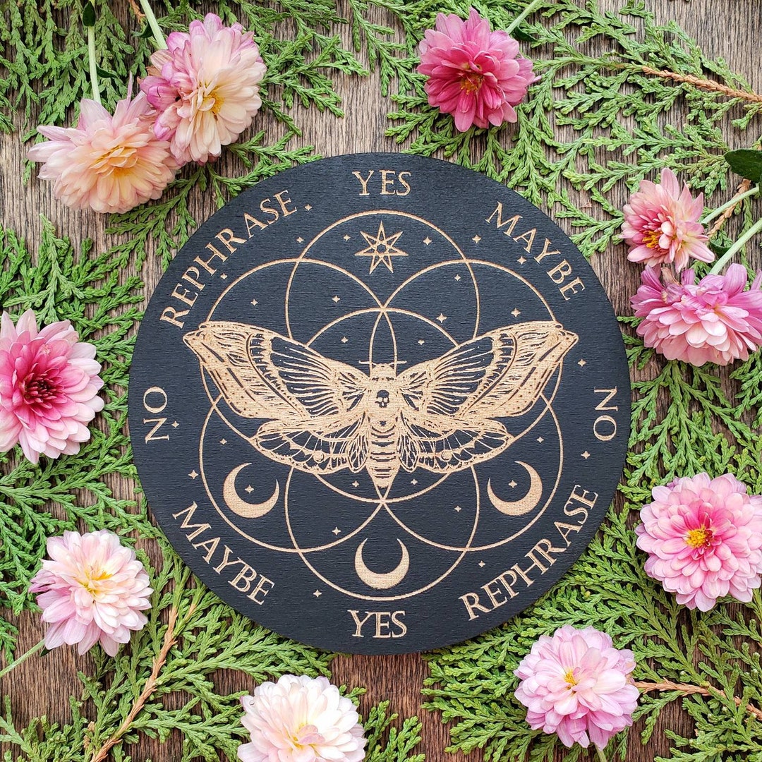 Moth Wood Pendulum Board | Death's-head Hawkmoth | Flower of Life ...