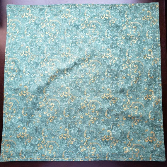 Green Gold Swirl Altar Cloth for Divination Double Sided | Etsy