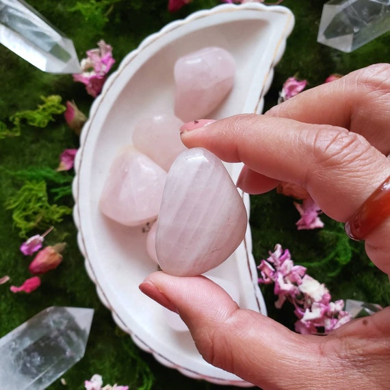 Rose Quartz Tumbled Crystal Grid Gemstone Natural | Etsy