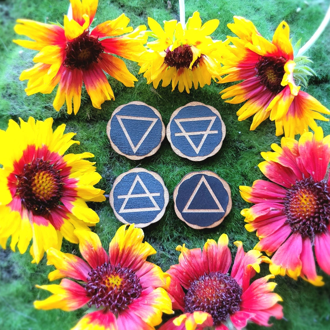 Element Runes | Earth Fire Air Water Runes | Wood Engraved Runes ...