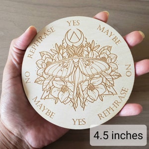 Black Cat Wood Pendulum Board | Laser Engraved | Divination | Scrying ...